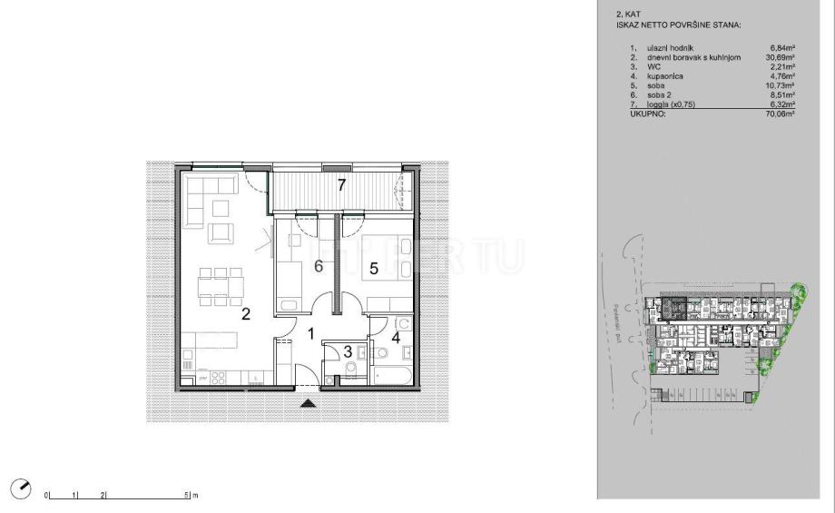 NOVOGRADNJA Špansko, STAN: 70,06 m2 (S.2.34.) (prodaja)