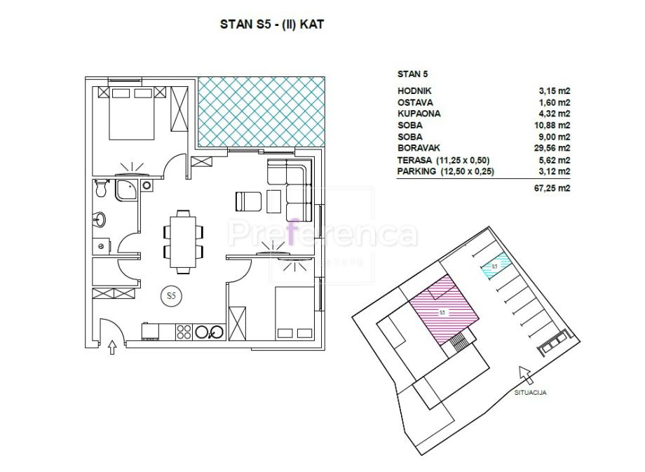 Pag - dvosoban stan - DRUGI KAT (prodaja)