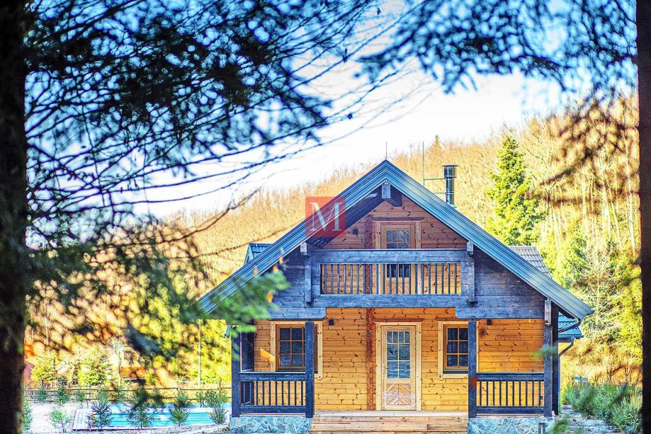 Stubičke Toplice -Pila-NOVOGRADNJA- 3s drvena kuća površine sa bazenom ...