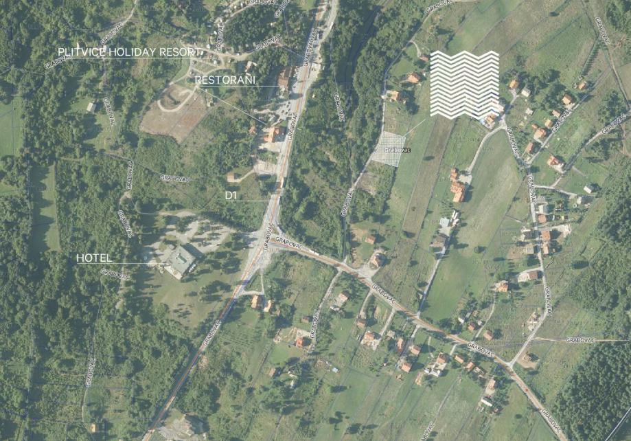 PL. JEZERA, GRABOVAC, 1700 m2 građevinsko, glavna turistička zona