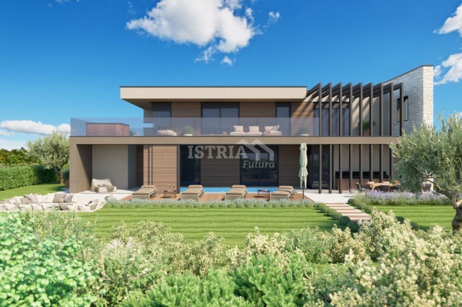 Prelijepa moderna vila sa bazenom - samo 4 km od mora (prodaja)