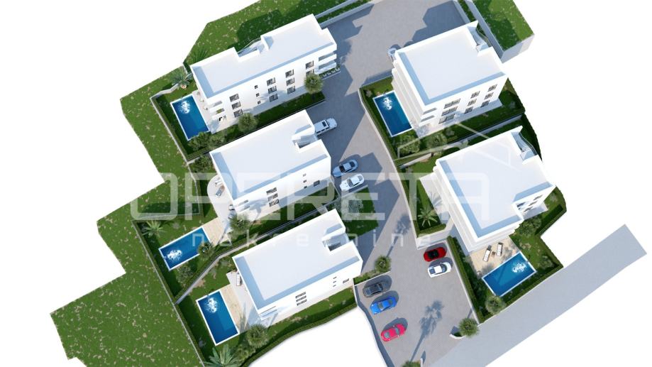 Jednosobni stan 2.3a u urbanoj vili, novogradnja, Okrug Gornji, Čiovo, (prodaja)