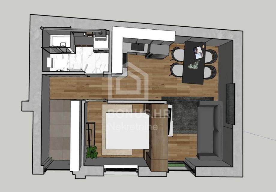 PRODAJA, TREŠNJEVKA, STAN 30 M2 + VRT + spremište + PM, useljenje 2025 ...