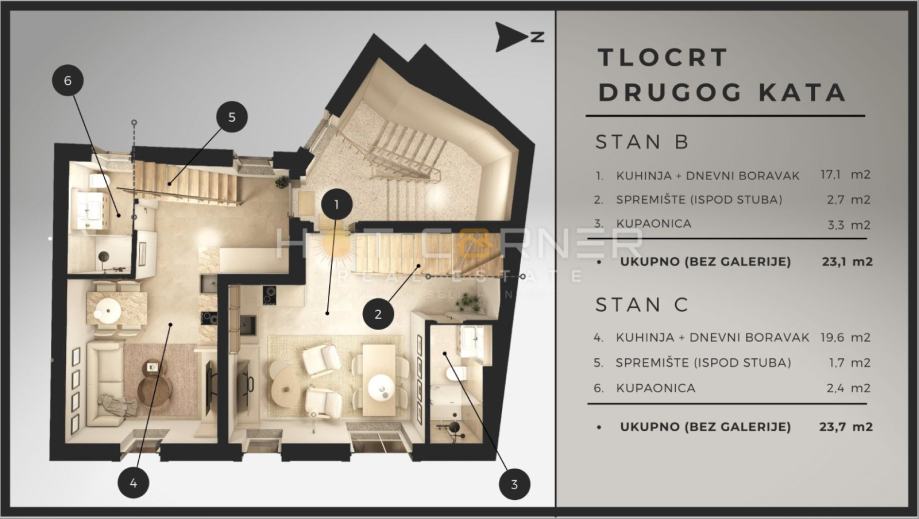 Pula, stambena zgrada sa 3 stana na 100m od Arene - glavni projekt ...