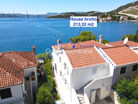 RADALJ, KLEK- kuća sa 3 namještena apartmana,prvi red do mora PRODANO ...
