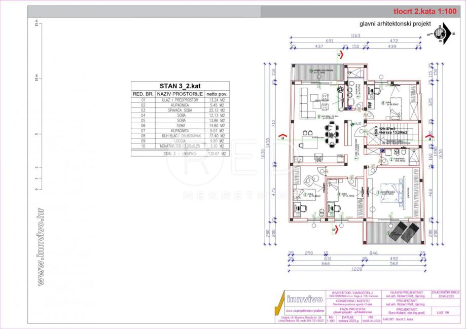 OSIJEK RETFALA STAN 132 M2 - NOVOGRADNJA - (prodaja)