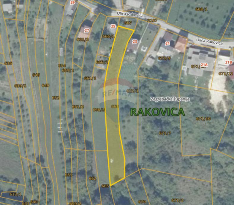 Samobor, Mala Rakovica, građevinsko zemljište 2988 m2