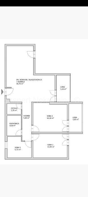 Split,Mertojak,Doverska,trosoban stan 84m2,potrebna renovacija (prodaja)