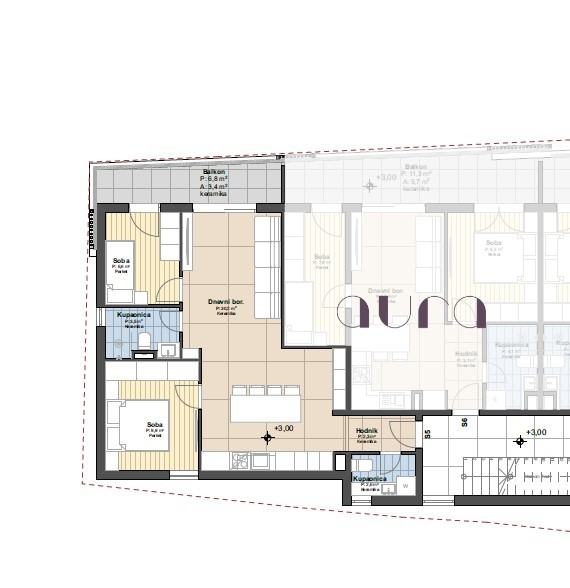 SPLIT NOVOGRADNJA-Dvosoban stan 61,85m2 - manja zgrada kod Mall centra ...