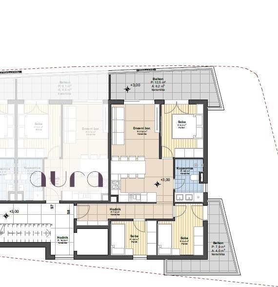 SPLIT NOVOGRADNJA-Trosoban stan 77,70m2-manja zgrada kod Mall centra ...