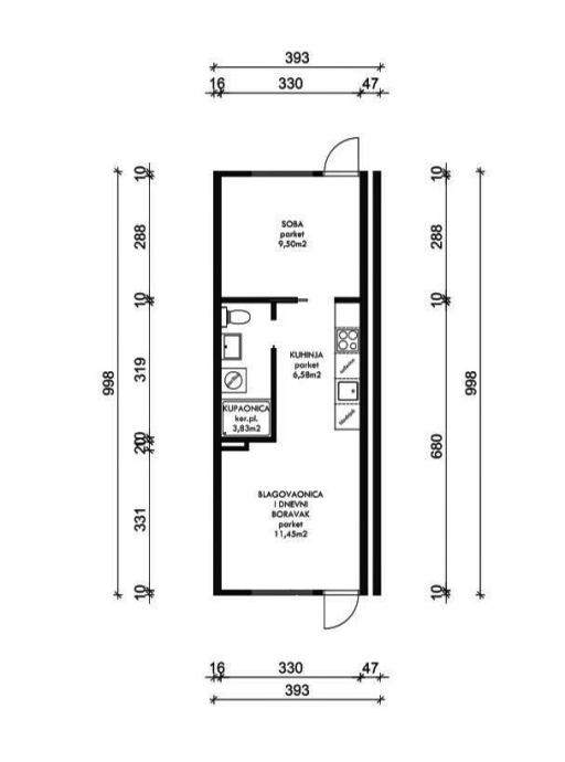 SREDIŠĆE, 31.44 m2 - BEZ PROVIZIJE ZA KUPCE (prodaja)