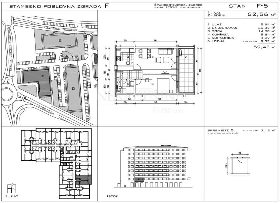 Stambena zgrada F – Zagreb, Špansko sjever (prodaja)