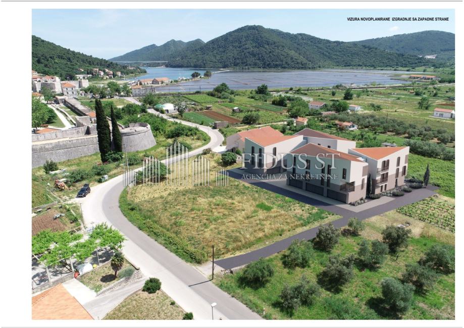 PELJEŠAC, STON, jednosoban stan 56m2 + vrt 89m2, novogradnja (prodaja)