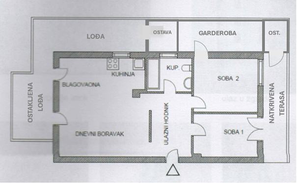 Stan: Zagreb (Trokut), 76.6 m2 + VPM, trosobni (prodaja)