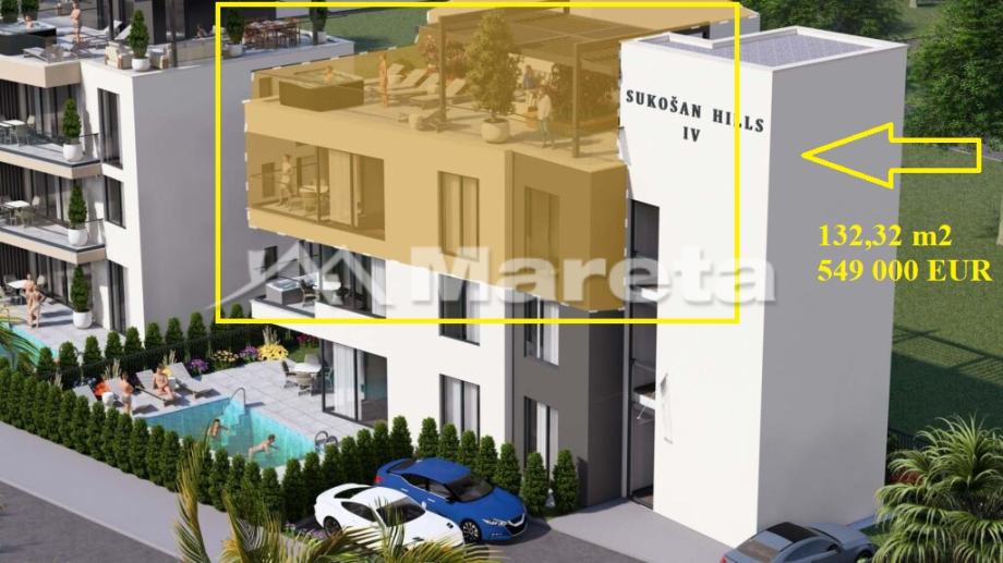 Sukošan - penthouse - prvi red 132 m2