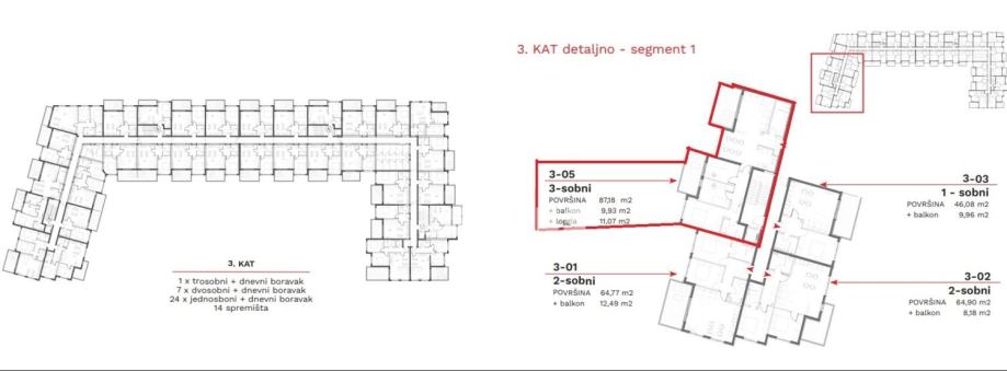 Trosoban stan s liftom u kvalitetnoj novogradnji u Umagu (prodaja)