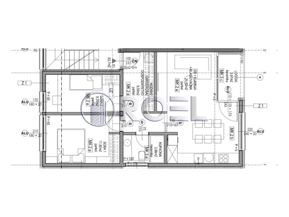 Trosobni stan: Velika Gorica, NKP 62.70 m², Novogradnja (prodaja)