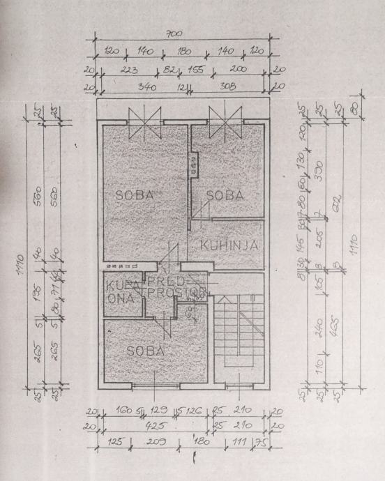 Trosobni stan u Zagrebu (Trešnjevka), balkon, dobar tlocrt, 61.00 m2 ...