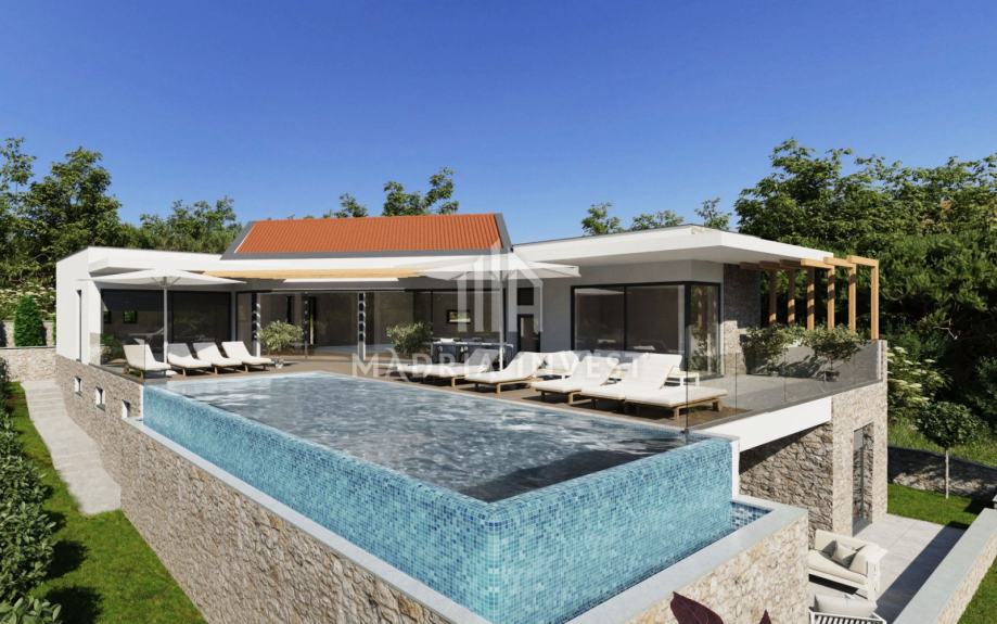 Vila u izgradnji, atrakrivan pogled, bazen (prodaja)