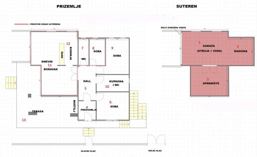 Vlašići, kuća s 3 apartmana i velikom okućnicom, pogled na more (prodaja)