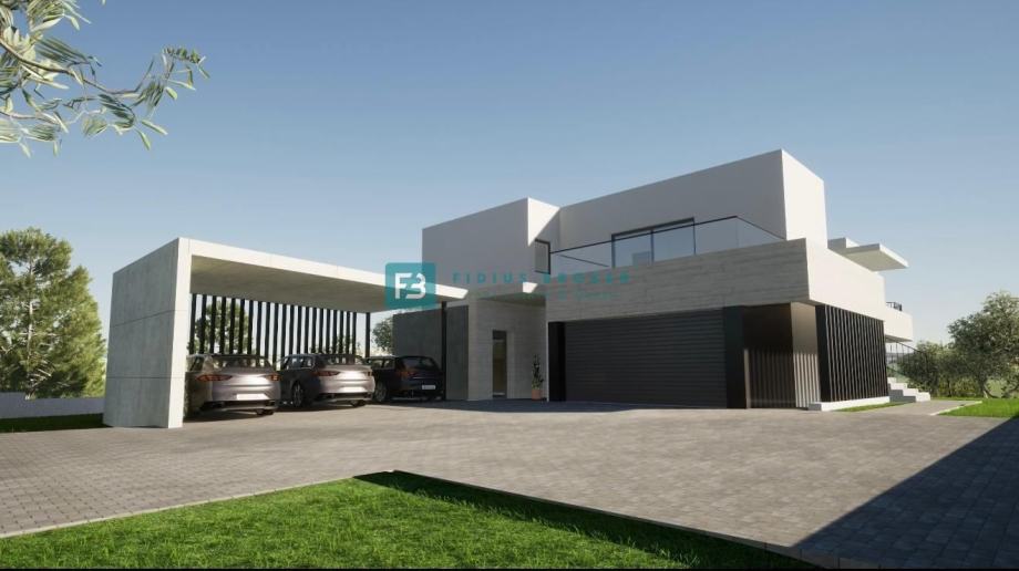 VODICE, novo, moderna dizajnerska vila, bazen, sauna, garaža (prodaja)