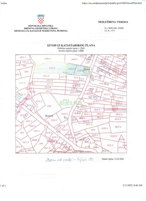 zemljište prodaja Blinja 6500m2