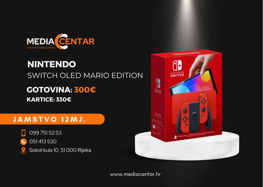 Nintendo Switch OLED Mario Edition -*R1*JAMSTVO*DOSTAVA*