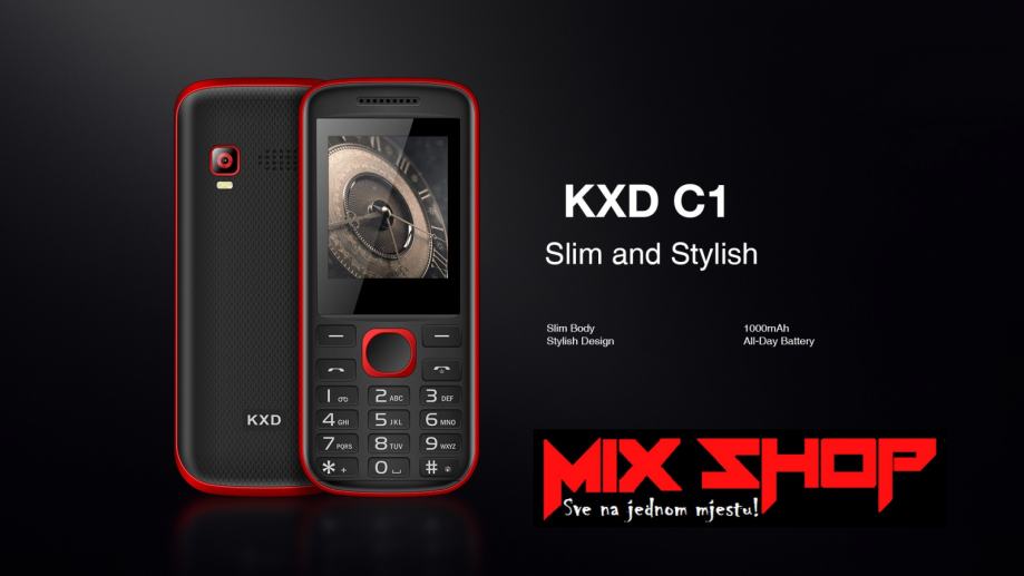 KXD C1 ROZI Dual sim/Duos/Ds TOP MOBITEL NA TIPKE + LED + RADIO *NOVO