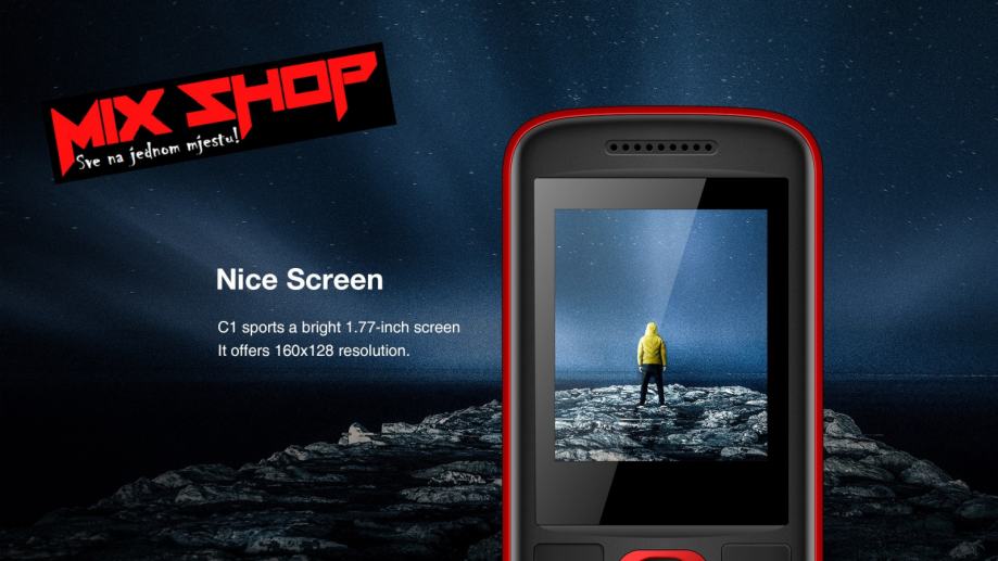 KXD C1 ROZI Dual sim/Duos/Ds TOP MOBITEL NA TIPKE + LED + RADIO *NOVO