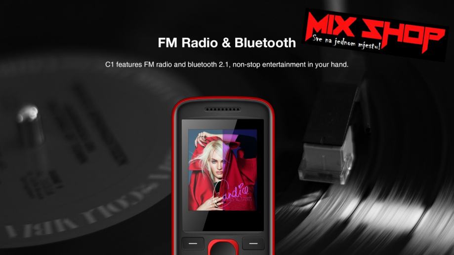 KXD C1 ROZI Dual sim/Duos/Ds TOP MOBITEL NA TIPKE + LED + RADIO *NOVO