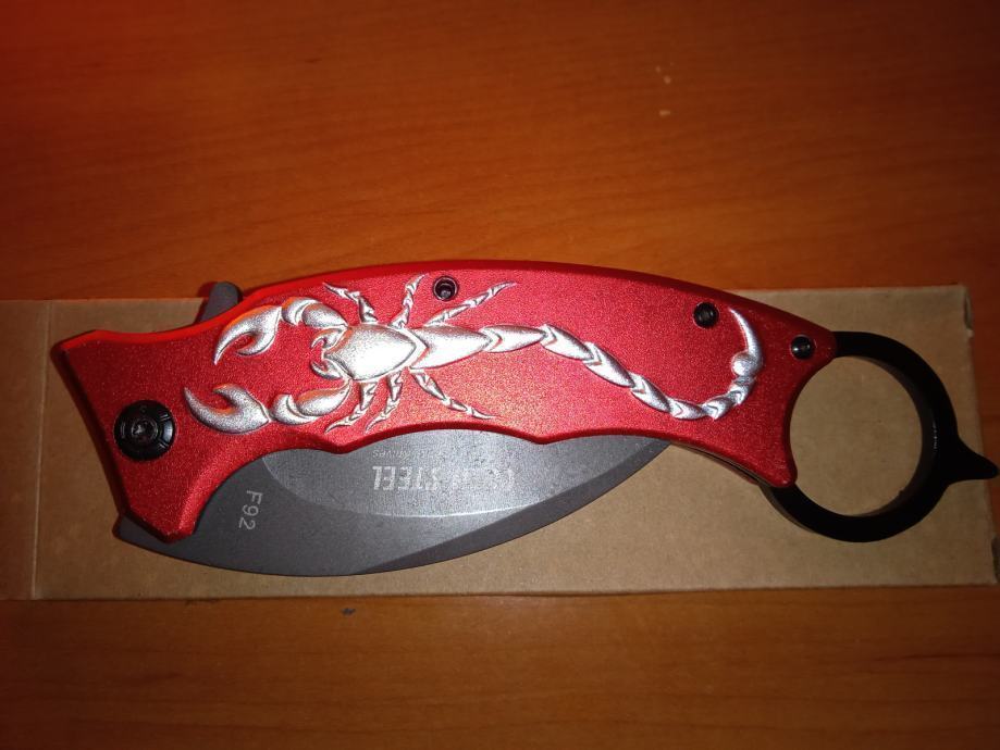 Karambit Cold Steel RED Scorpion F92 Folding Knife