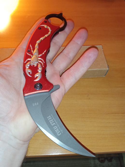 Karambit Cold Steel RED Scorpion F92 Folding Knife