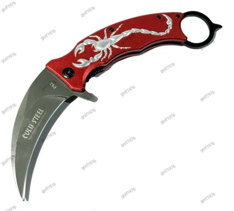 Karambit Cold Steel RED Scorpion F92 Folding Knife