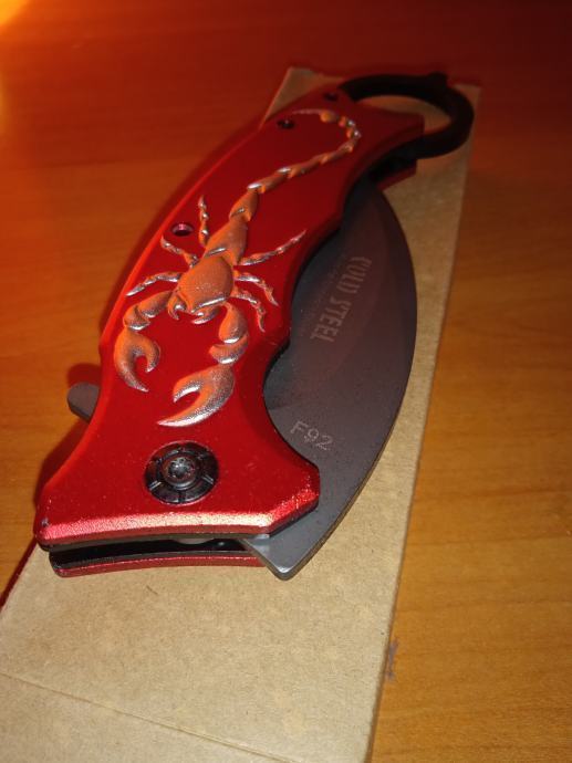 Karambit Cold Steel RED Scorpion F92 Folding Knife