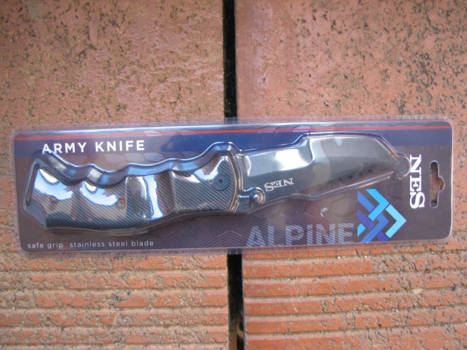 NES ALPINE ARMY sklopivi VOJNI nož za preživljavanje, NOV, zapakiran!!
