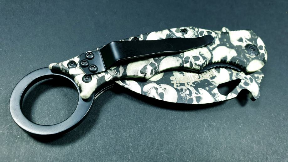 Preklopni Karambit nož Grey Skeleton FOX FA30