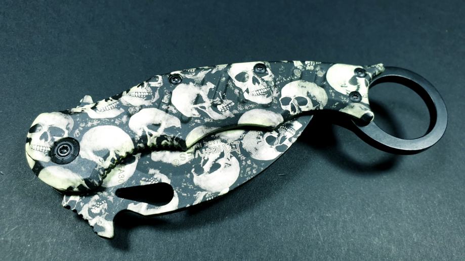 Preklopni Karambit nož Grey Skeleton FOX FA30