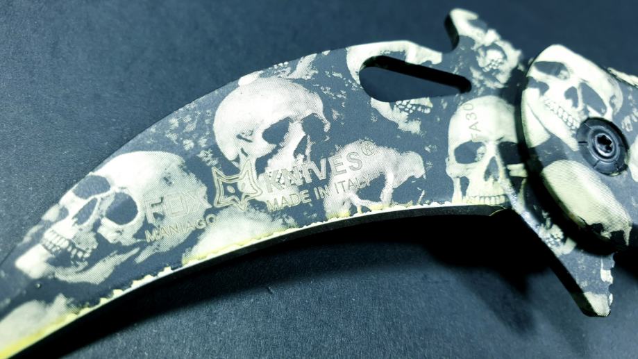 Preklopni Karambit nož Grey Skeleton FOX FA30