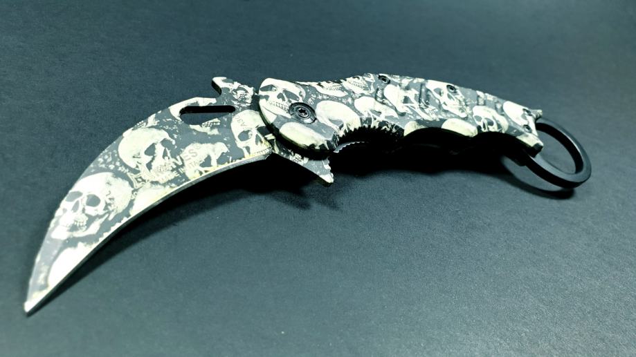 Preklopni Karambit nož Grey Skeleton FOX FA30