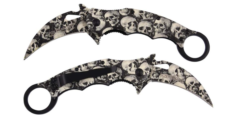 Preklopni Karambit nož Grey Skeleton FOX FA30