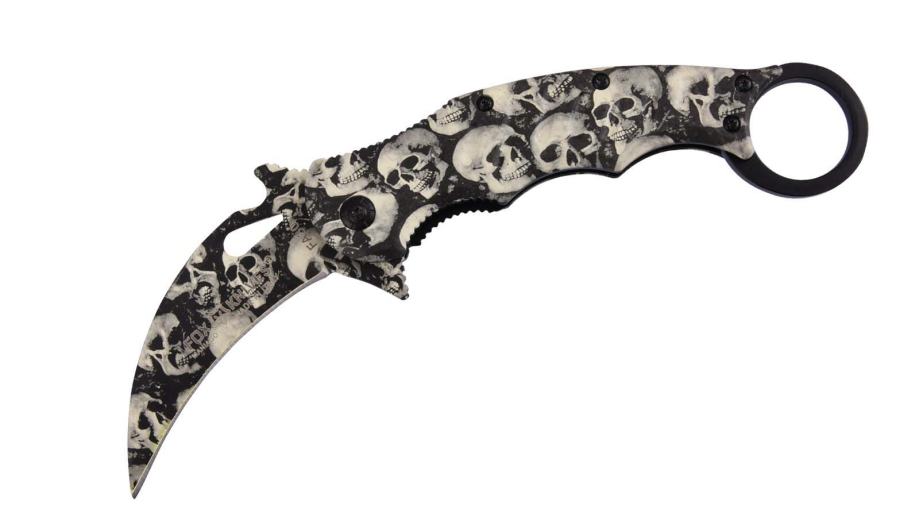 Preklopni Karambit nož Grey Skeleton FOX FA30