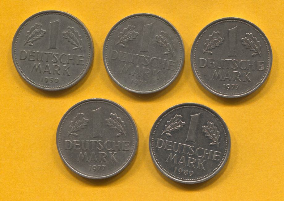 1 MARKA NJEMAČKA GERMANY LOT 5 kom.