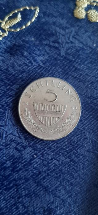 5 Schilling 1961. Austria, silver