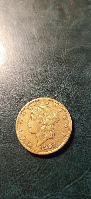 AMERIČKI ZLATNIK 20 DOLARA iz 1897.