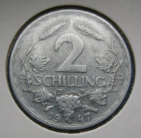 AUSTRIA 2 SCHILLING 1947