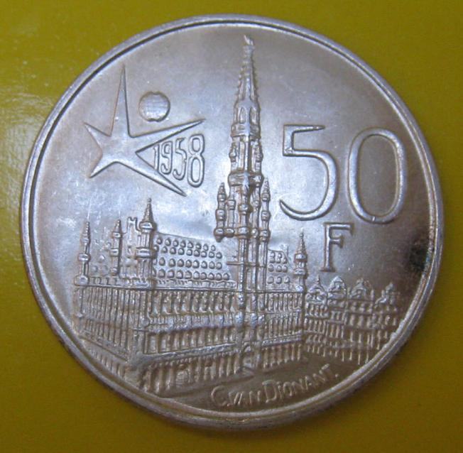 BELGIUM 50 FRANCS (50 Frank) 1958 DER BELGEN