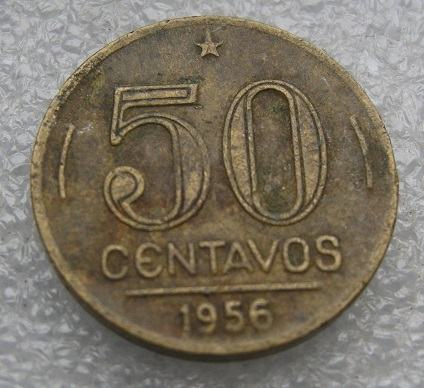 BRAZIL 50 CENTAVOS 1956