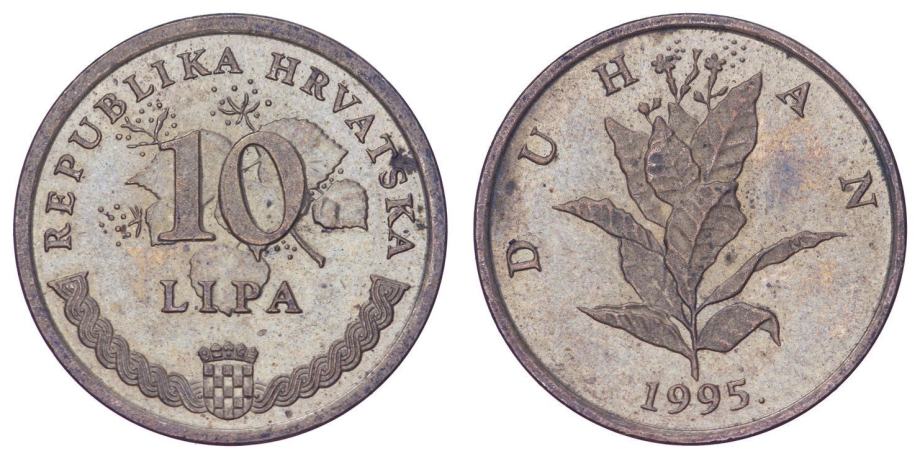 CROATIA 10 lipa 1995 / Croatian text / XF (Ref.br. K-005.409)