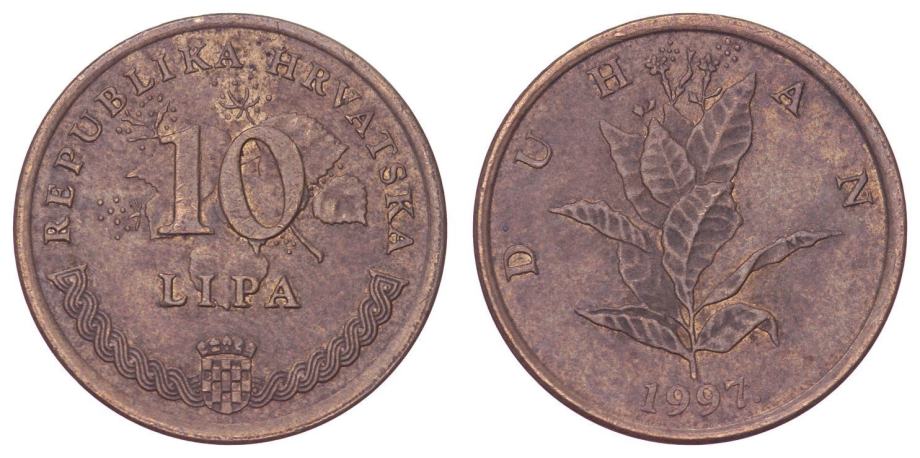 CROATIA 10 lipa 1997 / Croatian text / VF (Ref.br. K-002.790)