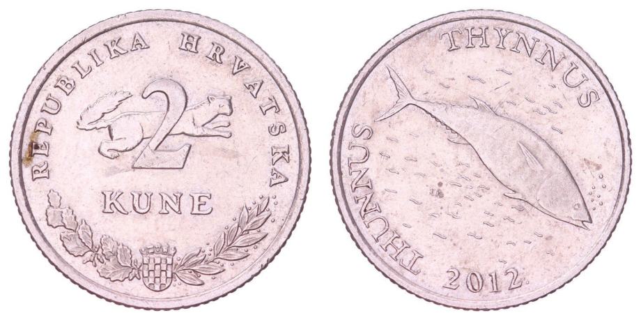 CROATIA 2 kune 2012 / Latin text / VF (Ref.br. K-004.871)